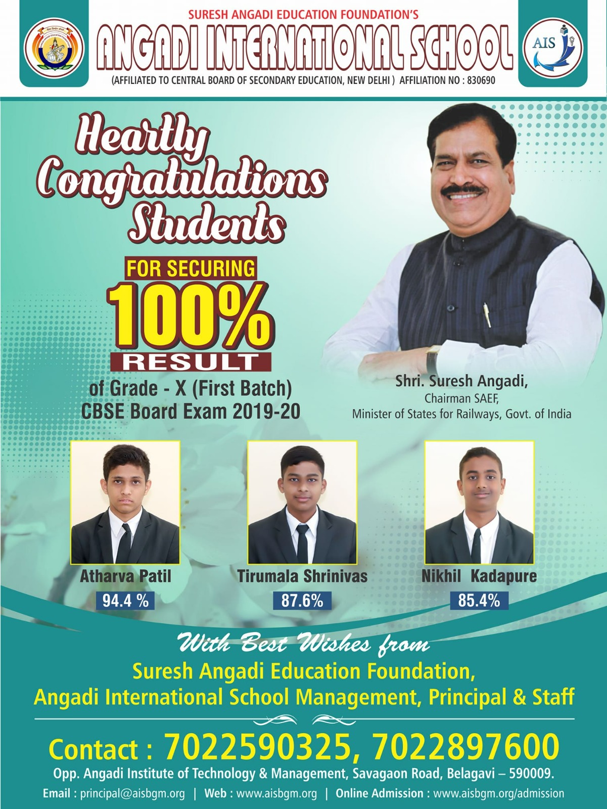 GRADE X RESULT 2019-20 – aisbgm.org